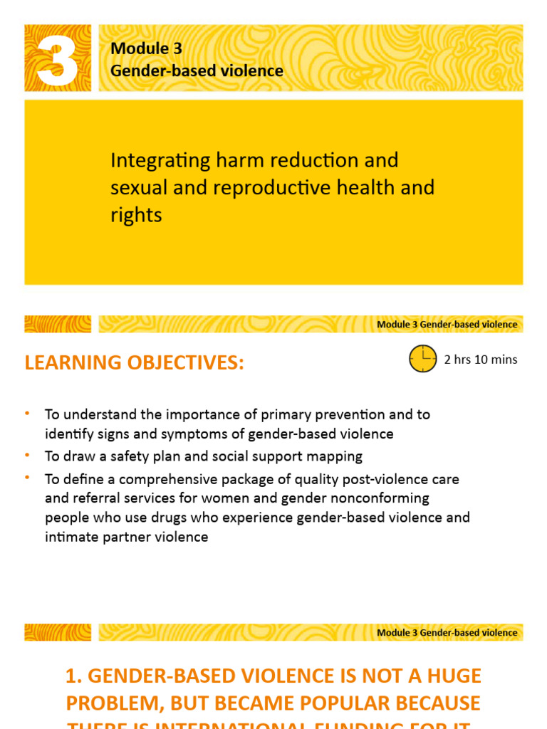 Module 3 - Gender Based Violence | PDF | Domestic Violence | Violence