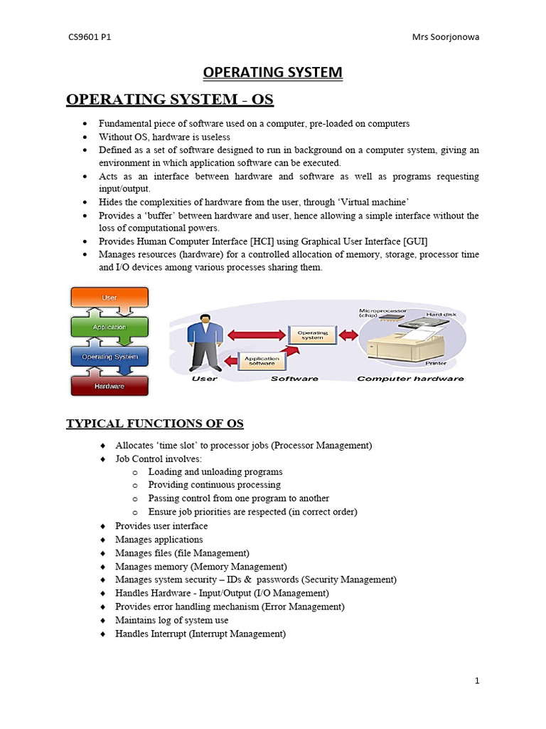 6.1 Operating System - Fundamentals | PDF | Operating System | Graphical User Interfaces