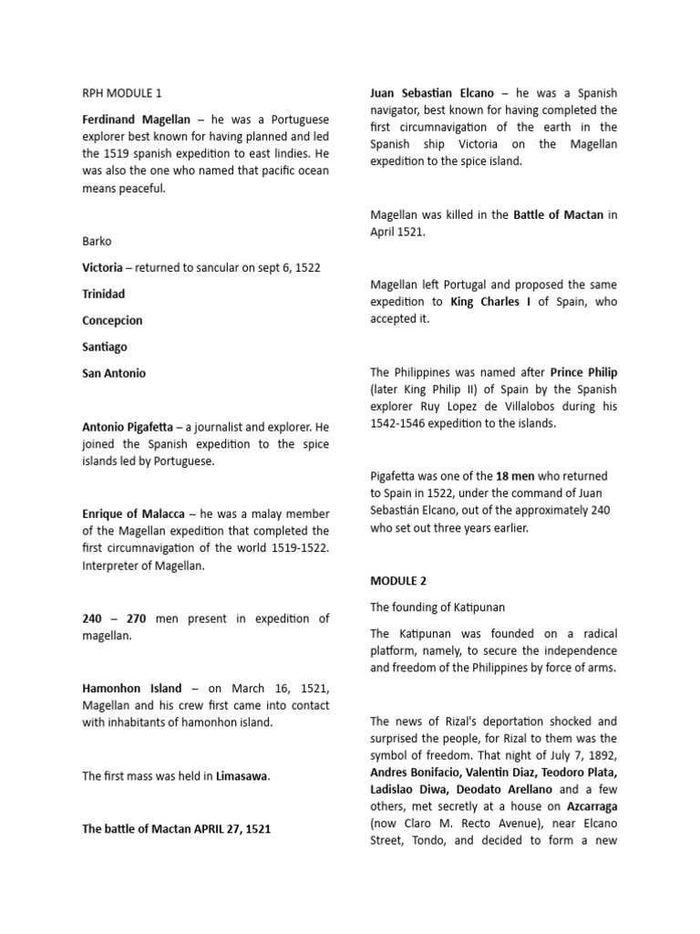 Reviewer in RPH Prelims | PDF | Philippines | Spanish Empire