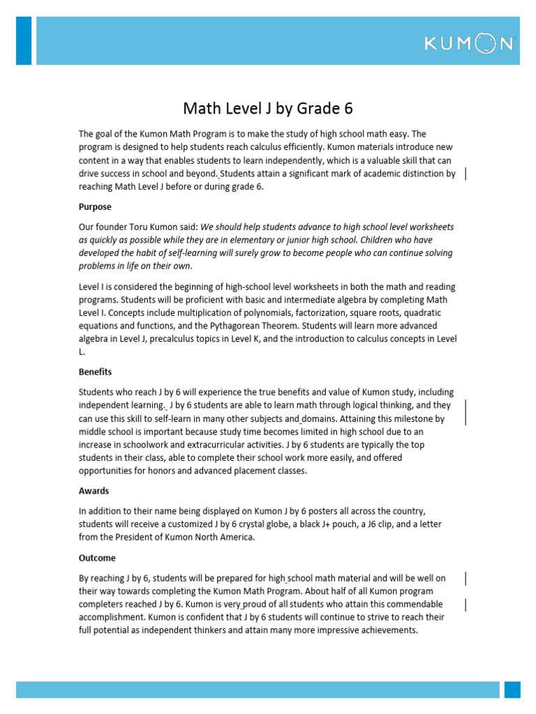 Math Level J by Grade 6 | PDF | Mathematics | Algebra