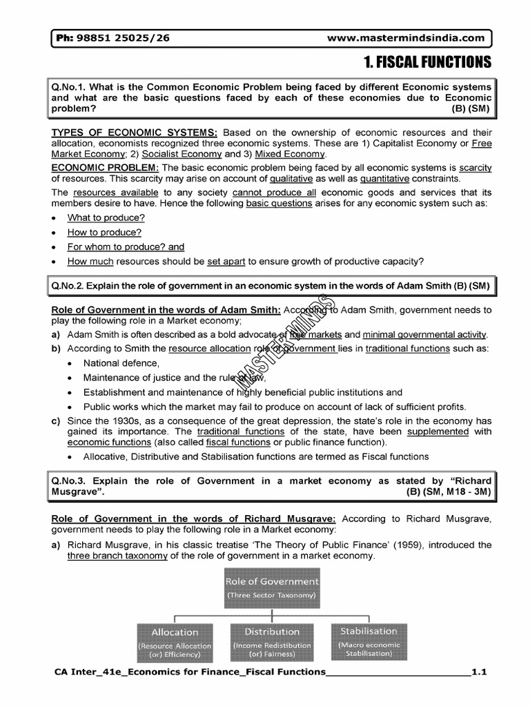FISCAL FUNCTION - MAIN MATERIAL - Image | PDF