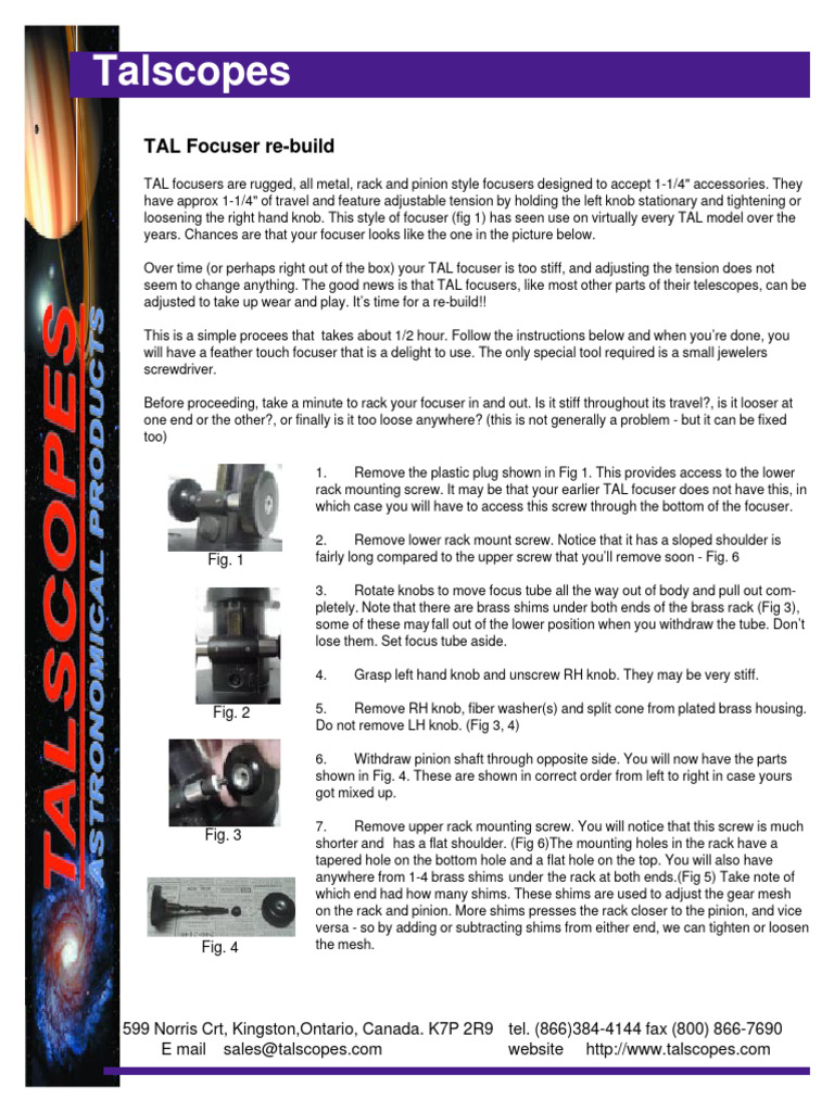 TalScopes Tal Focuser Rebuild | PDF | Machines | Equipment