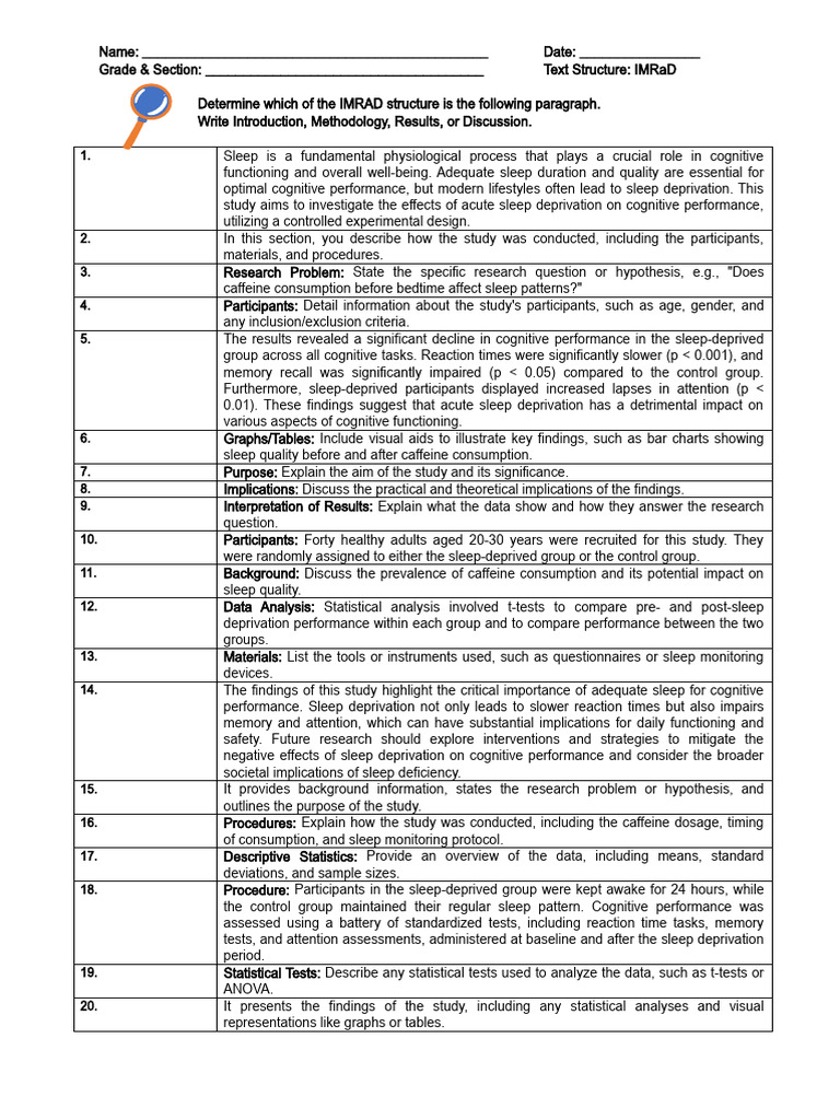 EAPP Activity - Text Structure_IMRAD | PDF