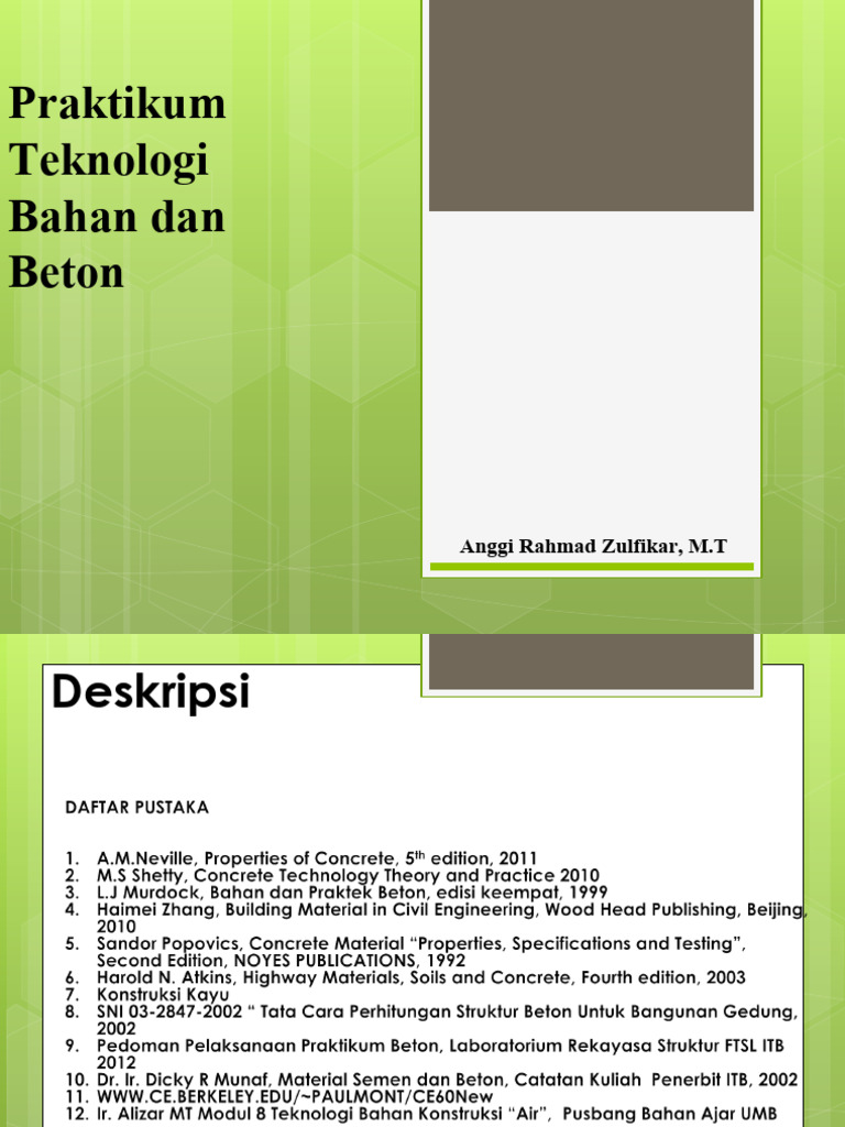001 Teknologi Bahan Konstruksi | PDF