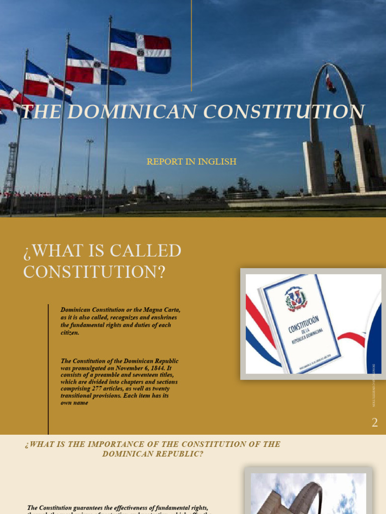 Dominican Republic Constitution Overview | PDF | Constitution ...