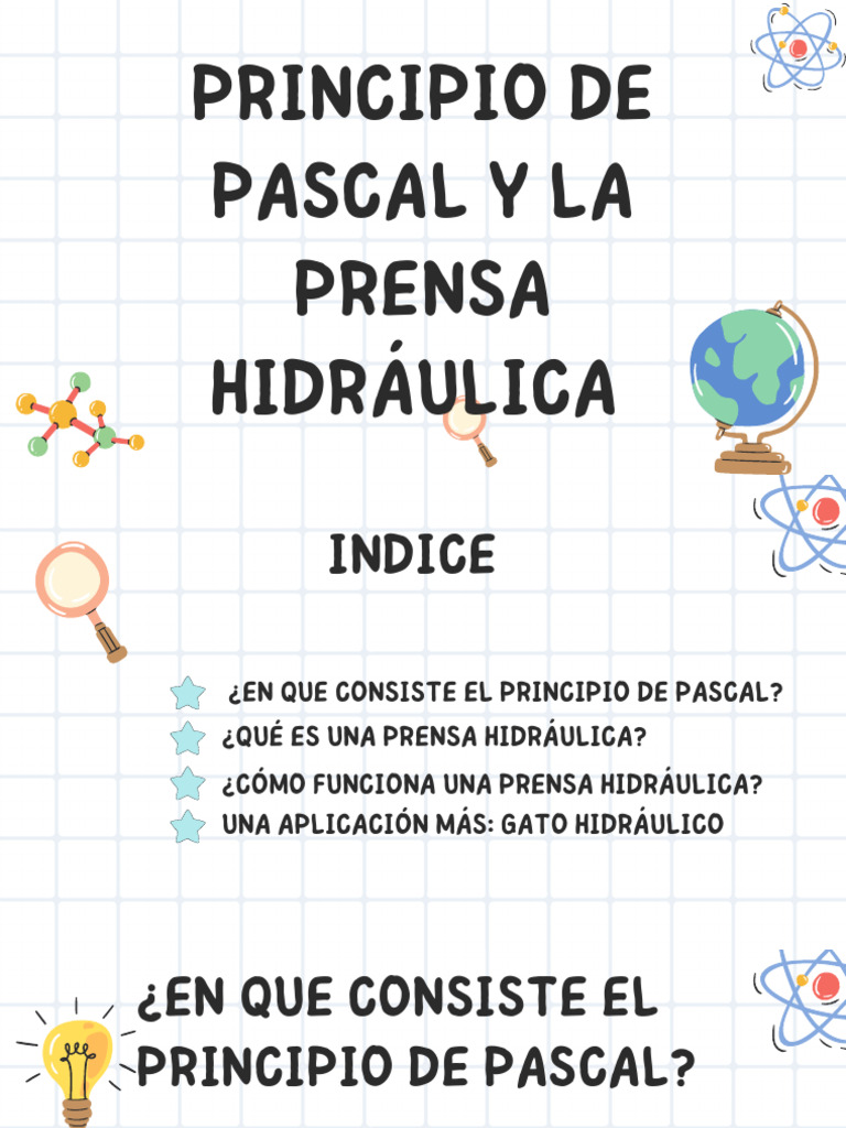 Principio de Pascal y La Prensa Hidraulica | PDF | Presión | Líquidos