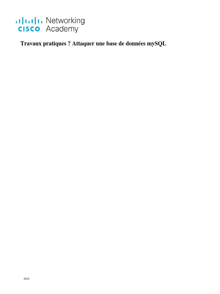 17.2.6 Lab - Attacking A mySQL Database | PDF