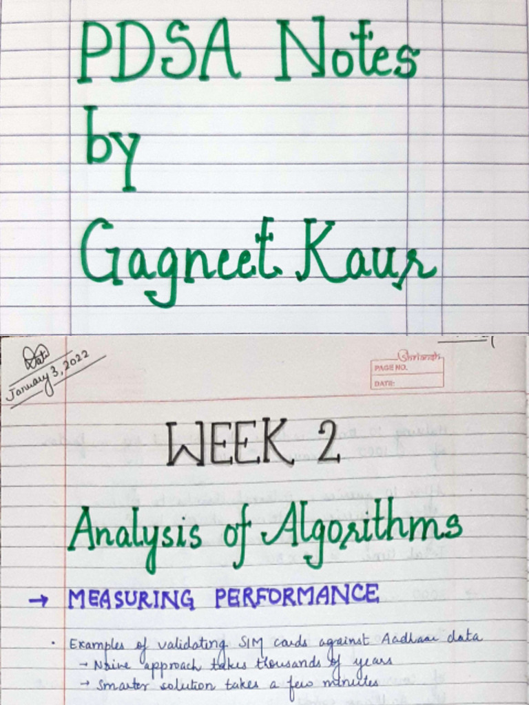 Week 2 PDSA (By Gagneet) | PDF