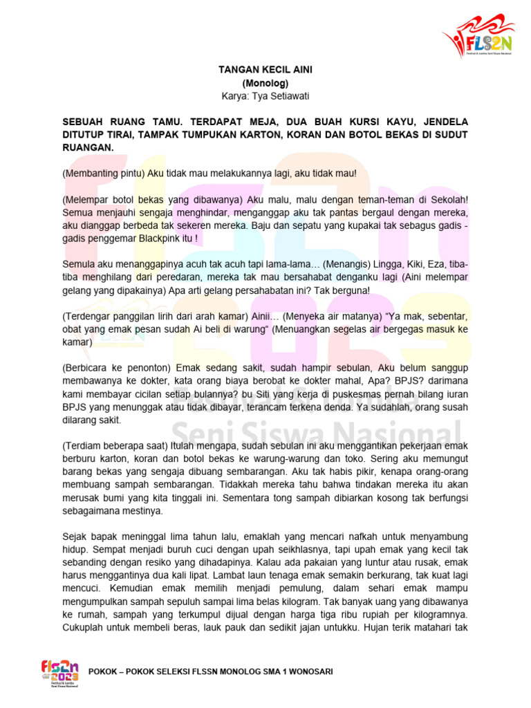 Tangan Kecil Aini | PDF