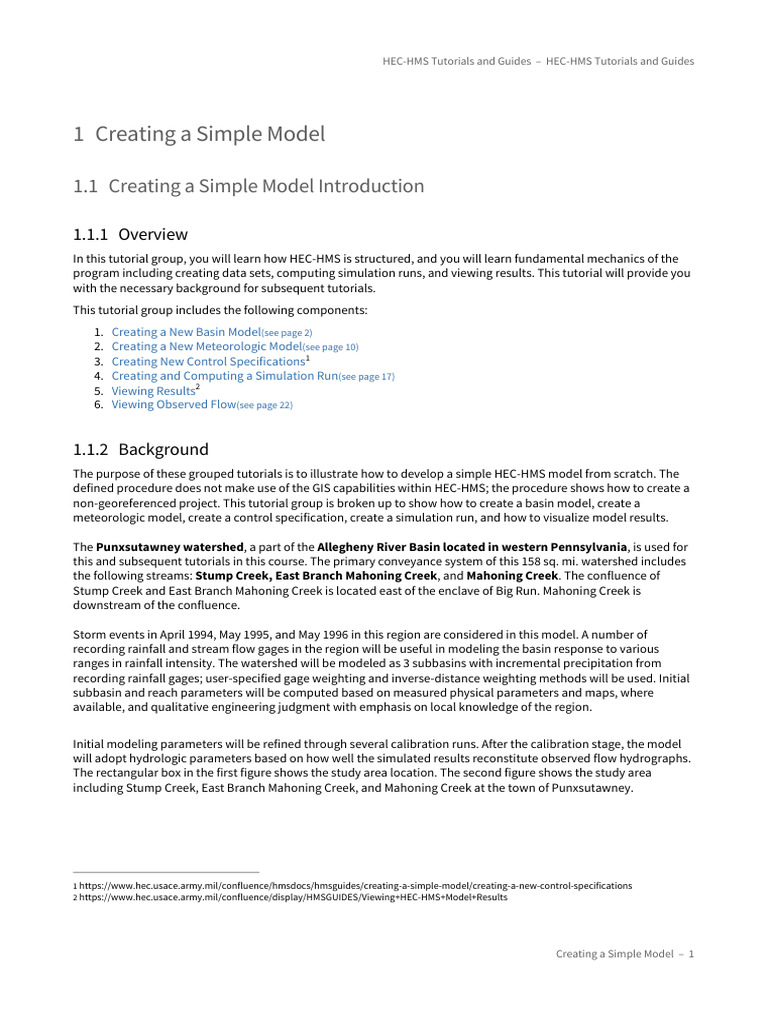 HEC-HMS Tutorials and Guides-V3-20210529 - 140315 | PDF | Drainage ...