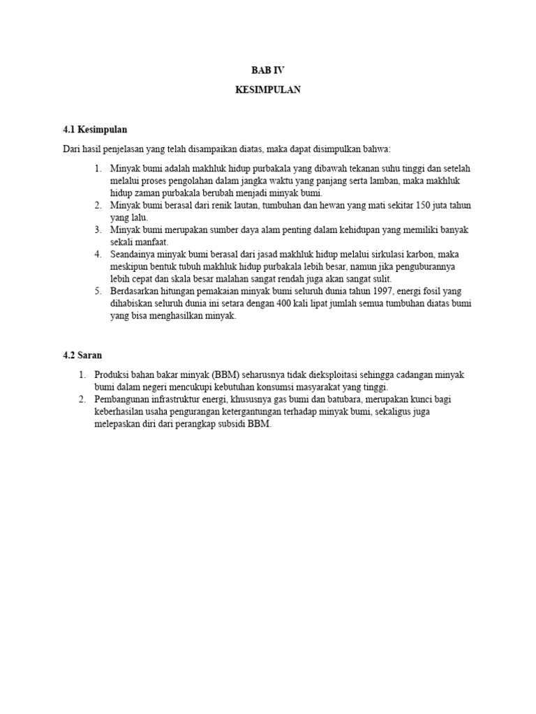 Bab Iv Kesimpulan Dan Saran | PDF