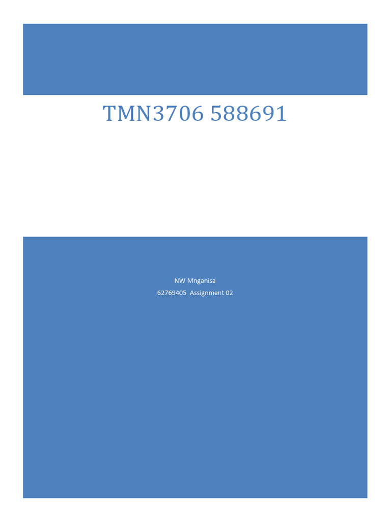 TMN3706 Assignment 02 | PDF | Space | Geography TMN3706 Assignment 02 | PDF | Space | Geography