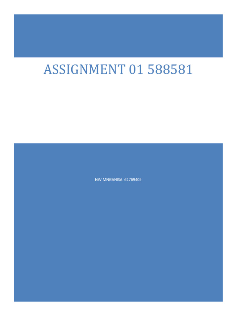 TMN3706 Assignment 01 | PDF