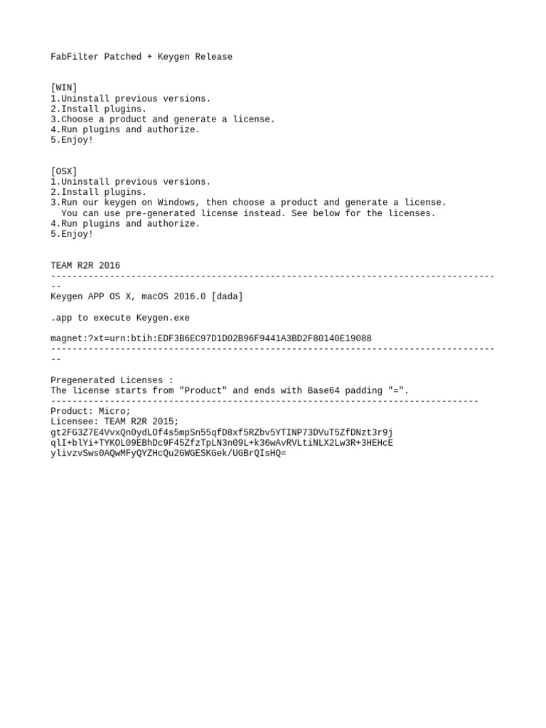 Fabfilter Micro | PDF
