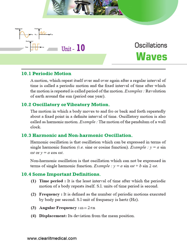 Oscillations - Physics Wallah | PDF | Waves | Sound