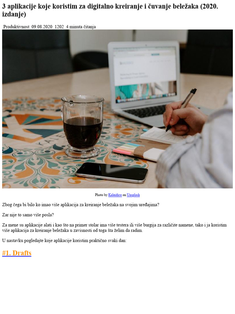 3 Aplikacije Koje Koristim Za Digitalno Kreiranje I Čuvanje Beležaka ...
