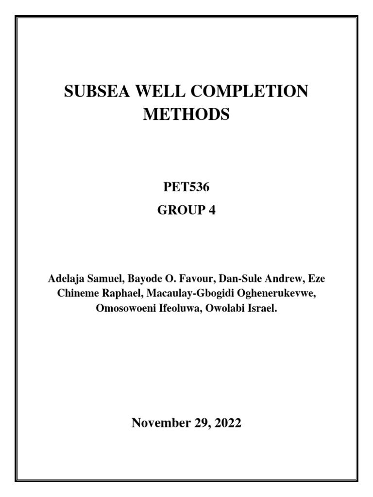 Subsea Well Completions Final | PDF | Casing (Borehole) | Industrial ... Subsea Well Completions Final | PDF | Casing (Borehole) | Industrial ...