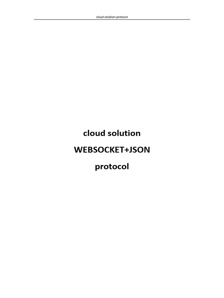 Websocket+json Protocol2.1 | PDF