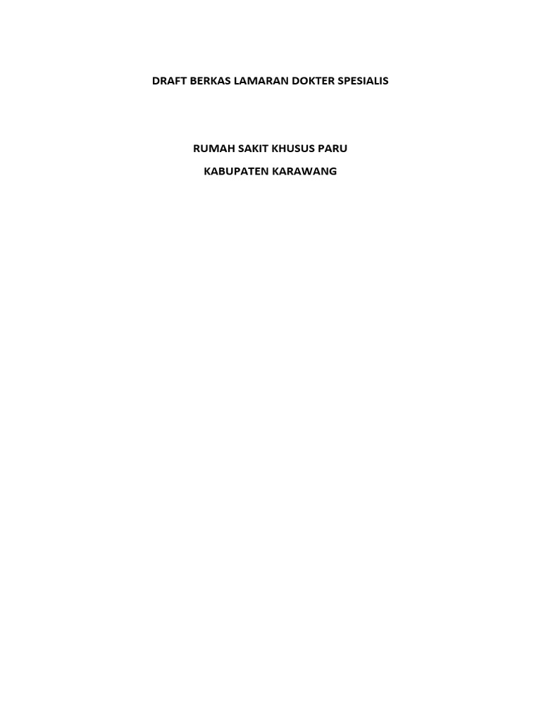 Profil Dokter Spesialis Paru Karawang | PDF | Kesehatan Holistik