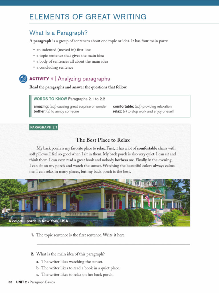 Elements of Great Writing - Paragraph | PDF
