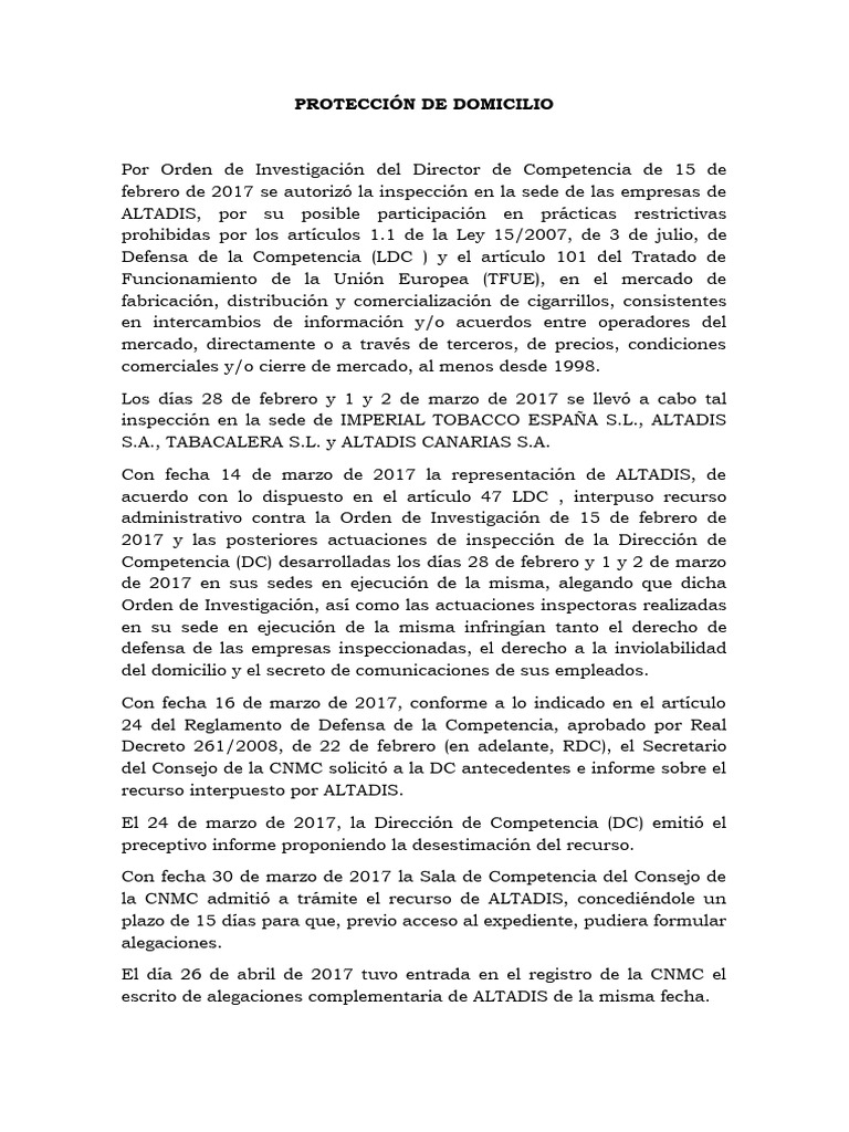 Caso Práctico. Inviolabilidad Del Domicilio | PDF