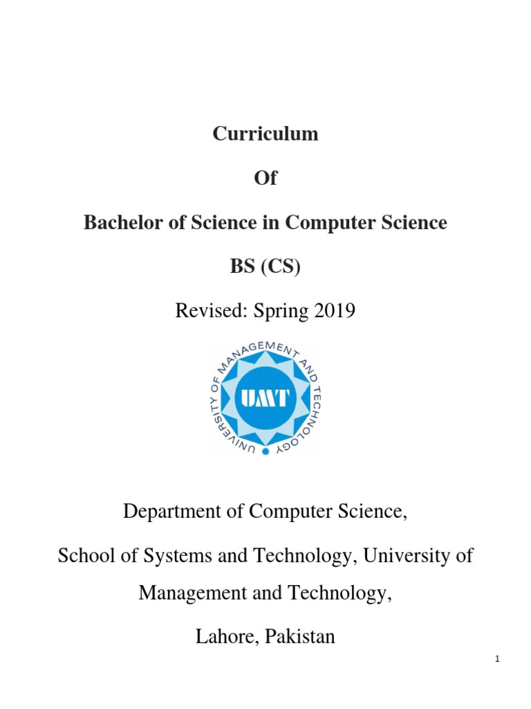 BSCS Revised roadmap Batch 14 to Onwards | PDF | Relational Model ...
