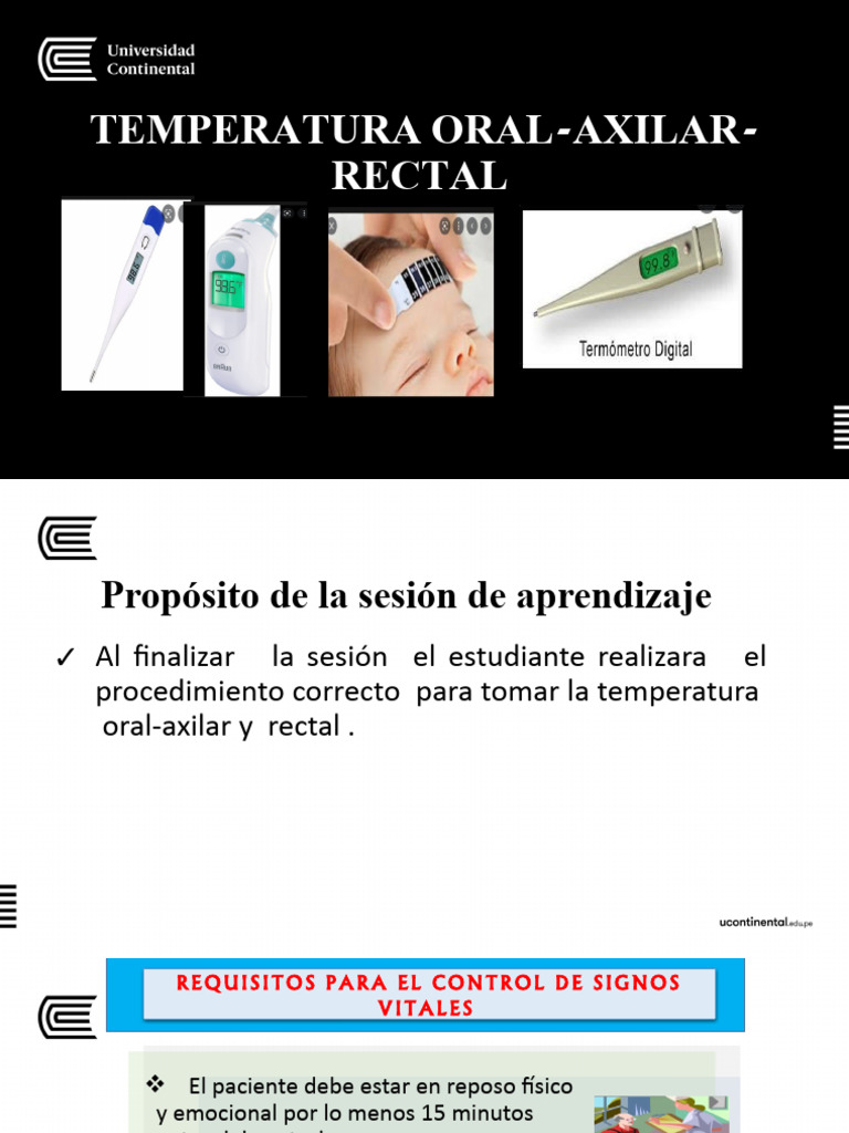 Temperatura Axilar Oral Rectal | PDF