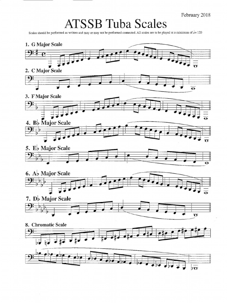 All-State Tuba Etudes Year E | PDF