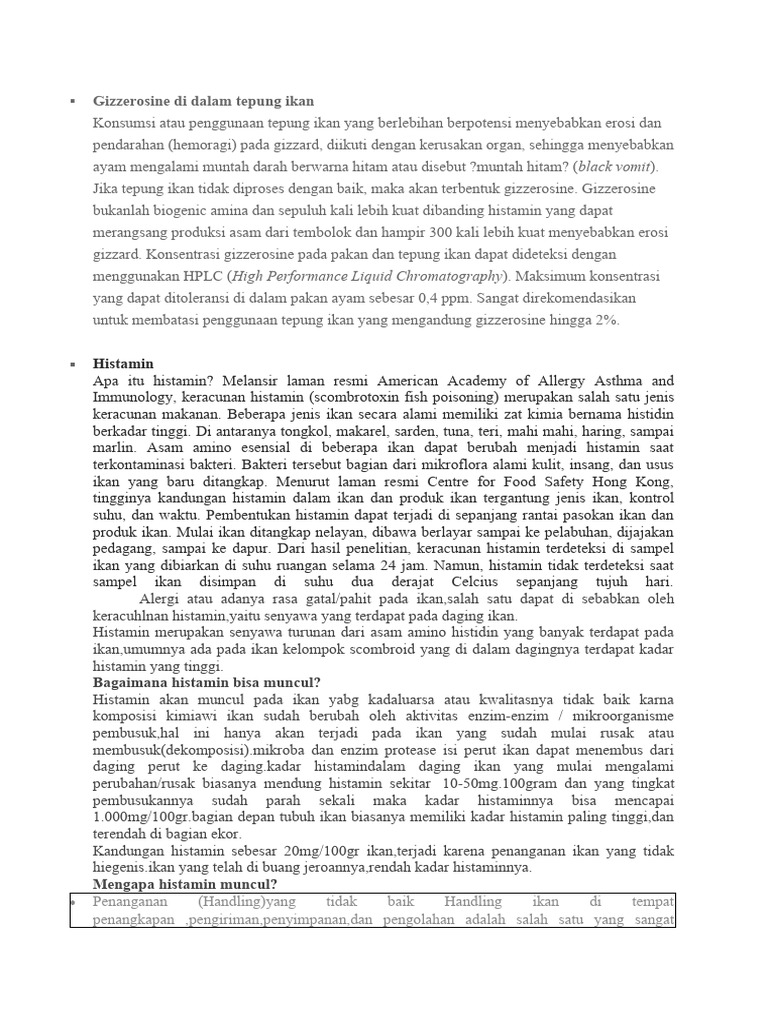 Dampak Gizzerosine pada Tepung Ikan | PDF | Kesehatan Holistik