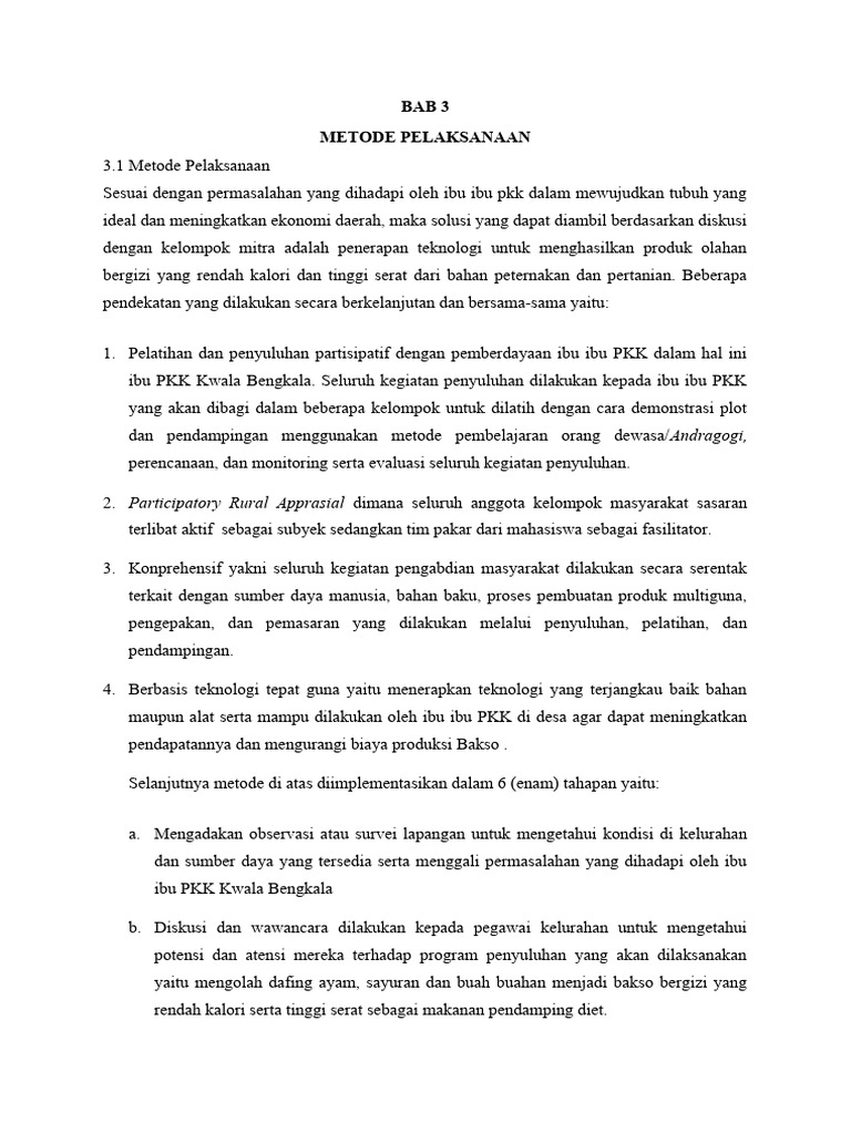 Bab 3 Proposal Bakso | PDF