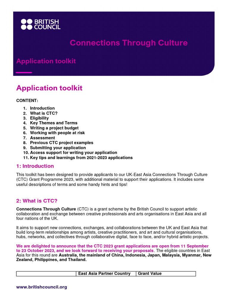 Proposal 2023 CTC Application Toolkit | PDF