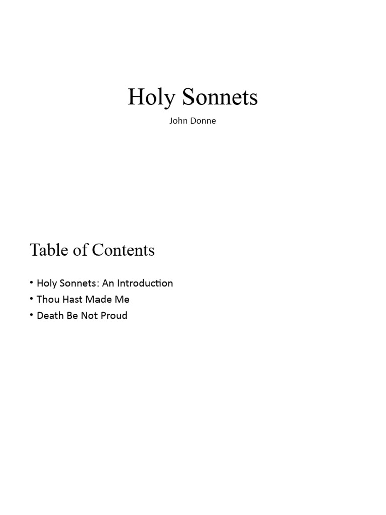 Holy Sonnets | PDF