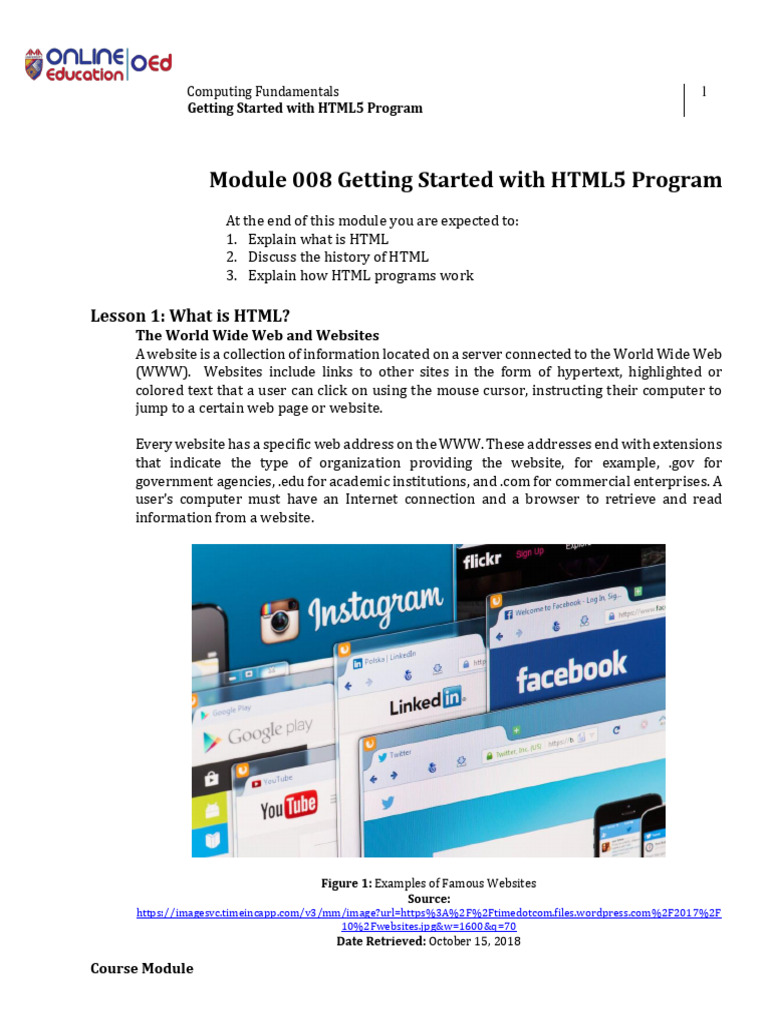 Week 10 - Getting Started With HTML5 Program | PDF | Html | World Wide Web