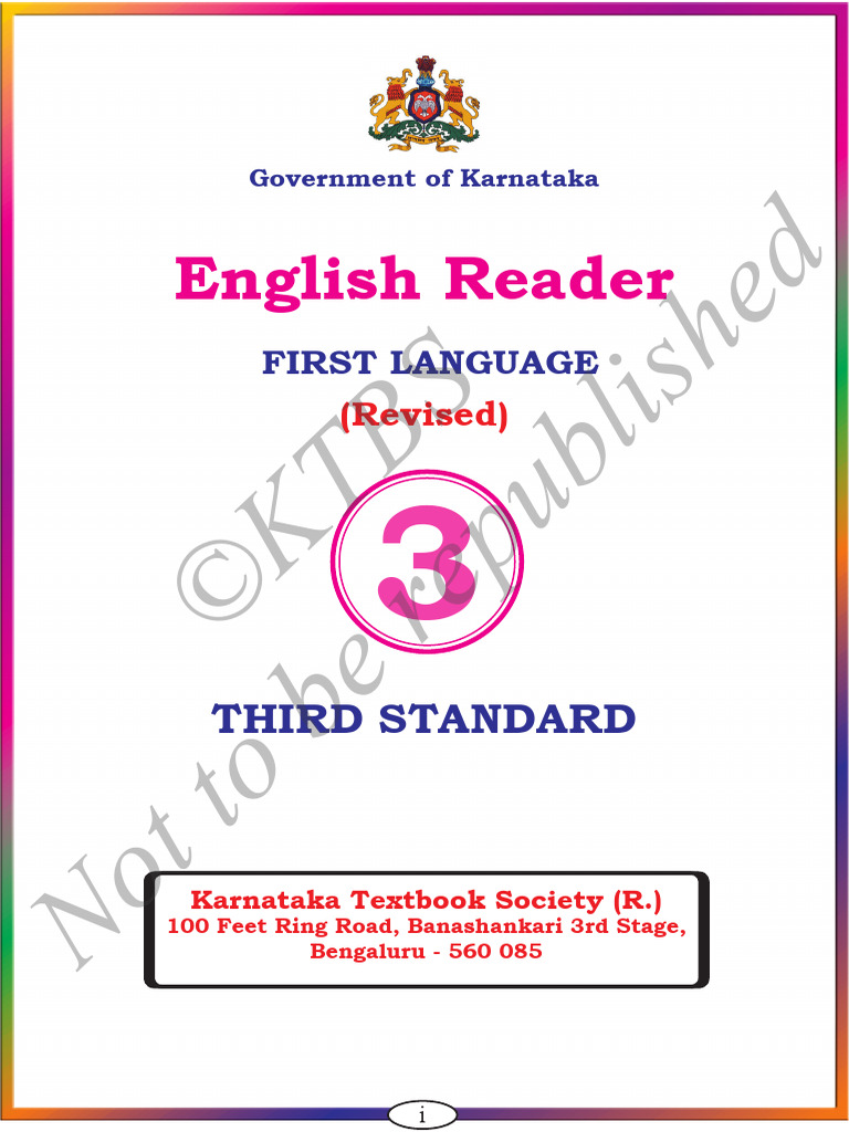 KSEEB Class 3 English Textbook | PDF