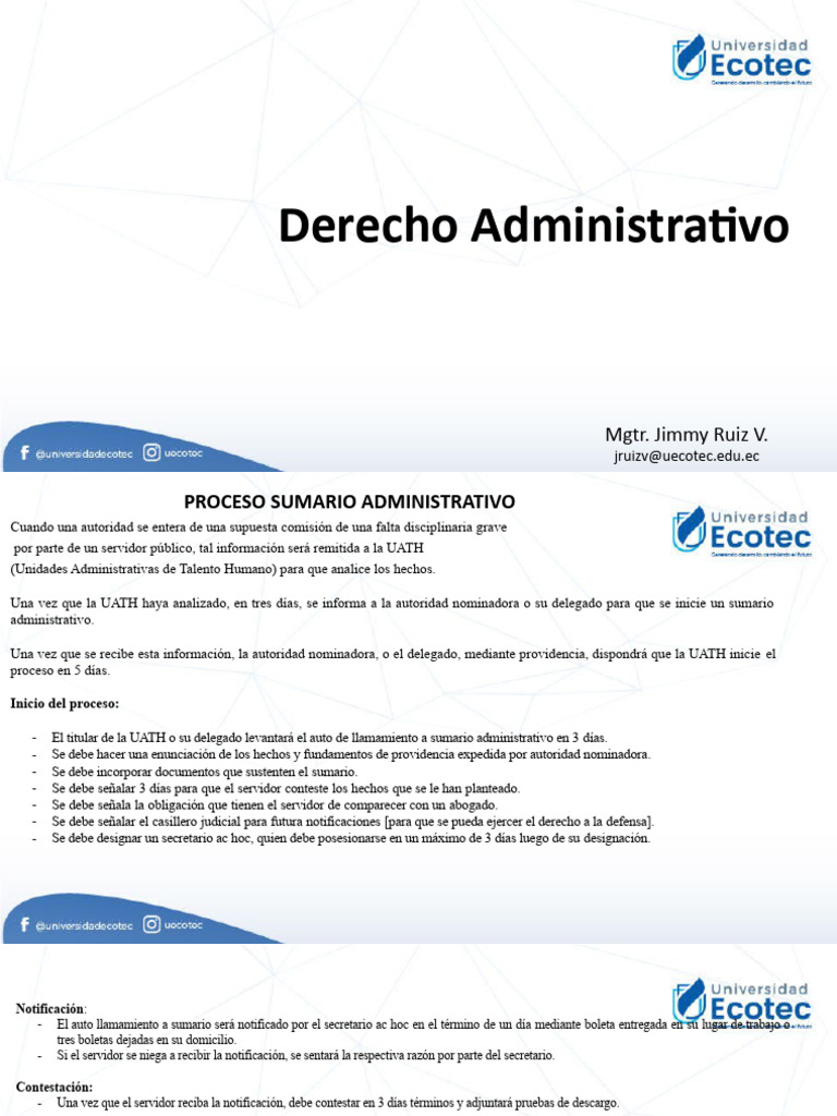 Proceso Sumario Administrativo | PDF | Gobierno