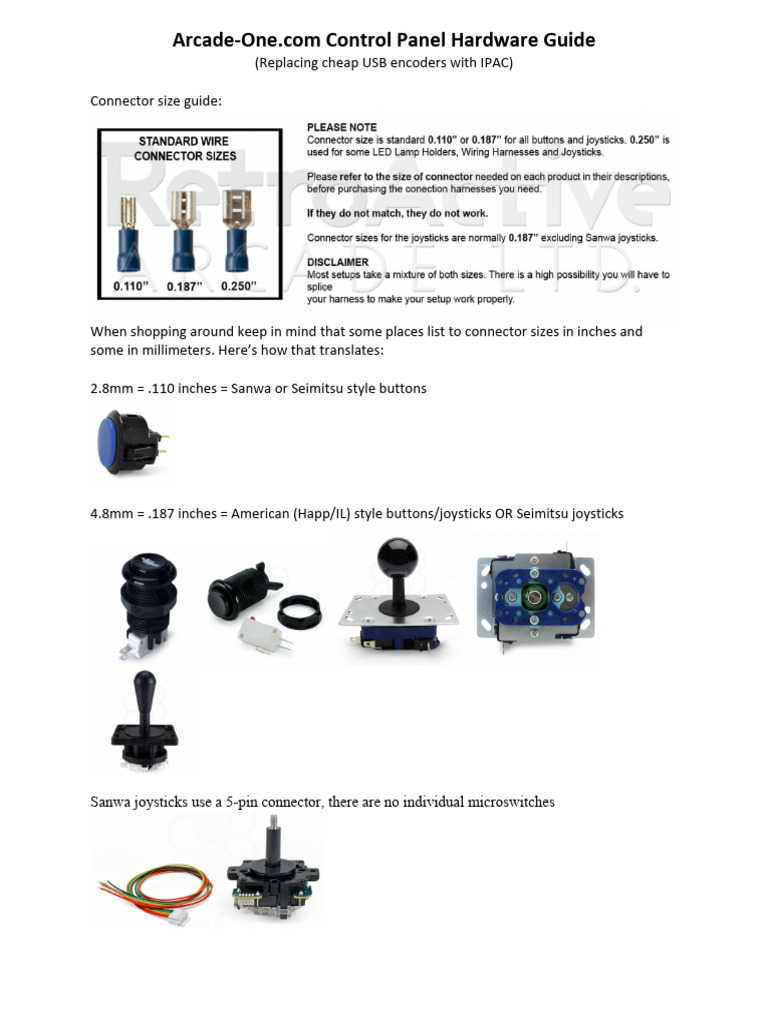 Arcade Control Panel Hardware Guide | PDF | Computer Science | Electronics
