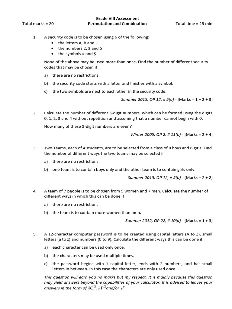 Grade VIII Assessment - NPR and NCR | PDF | Teaching Methods & Materials