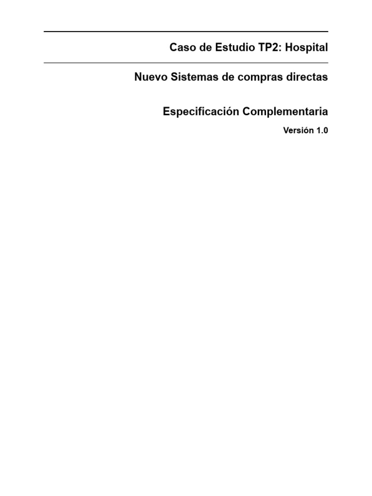 TP2 - As - Especificacion - Complementaria | PDF | Informática