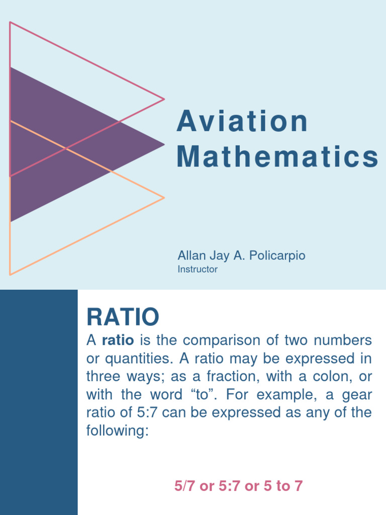 Aviation Mathematics: Allan Jay A. Policarpio | Download Free PDF ...