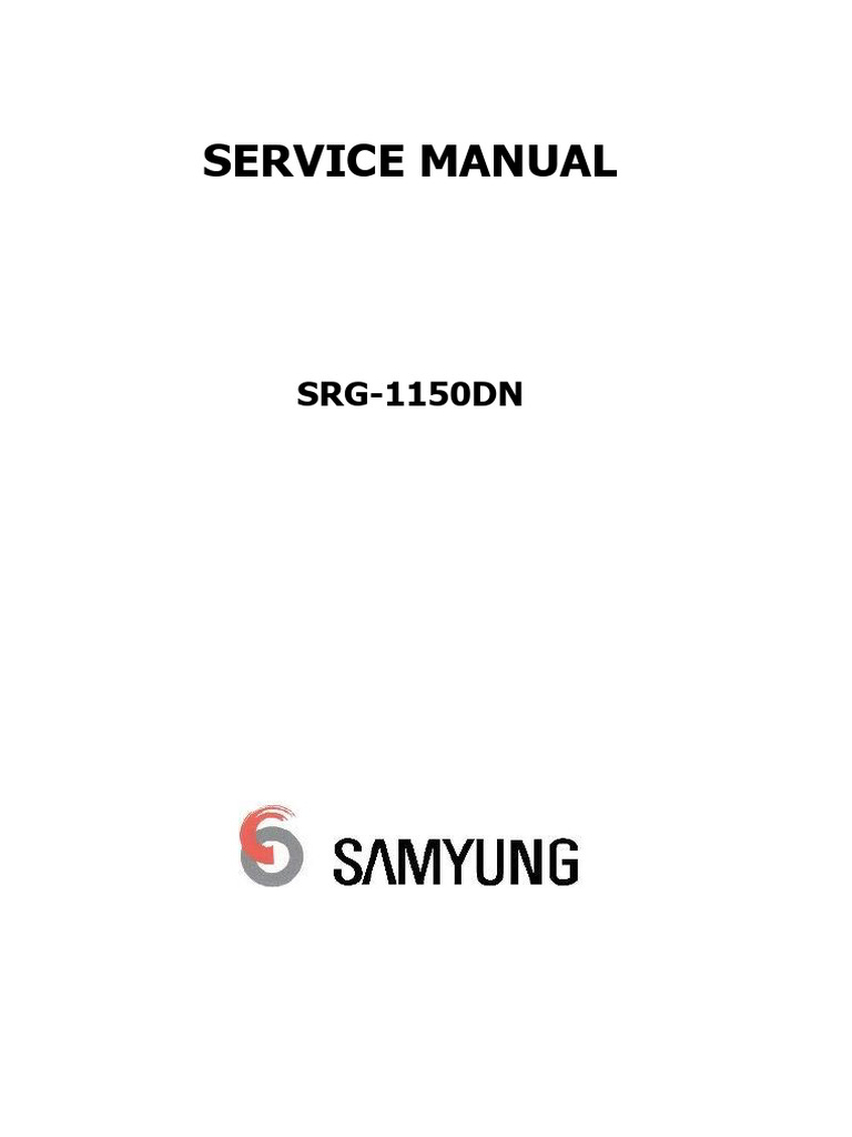 Samyung SRG-1150DN Service Manual | PDF | Electrical Engineering ...