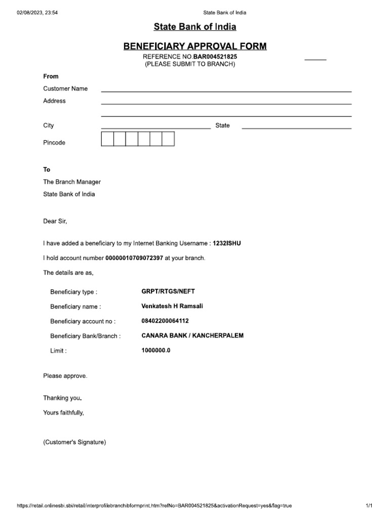 Branch Activation Form | PDF