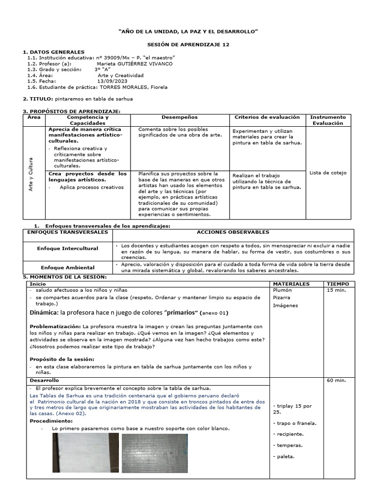 Sesión de Aprendizaje 12 | PDF | Evaluación | Aprendizaje Sesión de Aprendizaje 12 | PDF | Evaluación | Aprendizaje