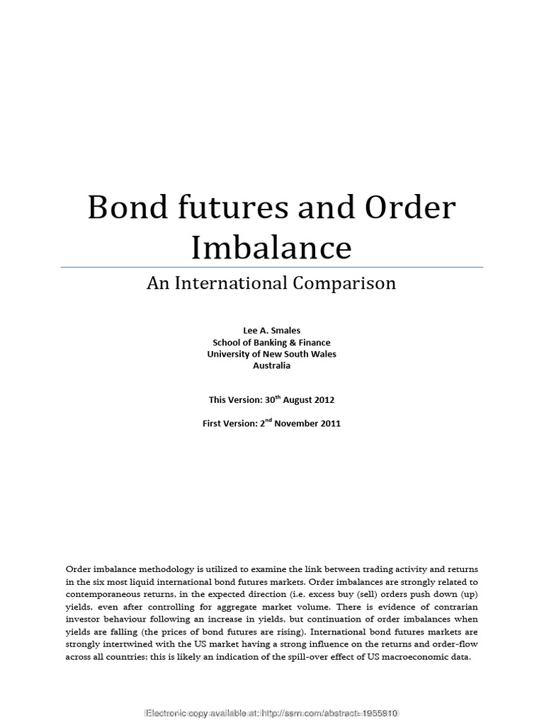 Bond Futures: Order Imbalance Analysis | PDF | Bonds (Finance ...