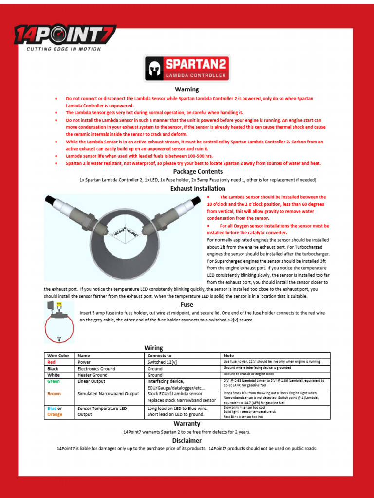 Spartan Lambda Controller 2 User Manual | PDF | Light Emitting Diode ...