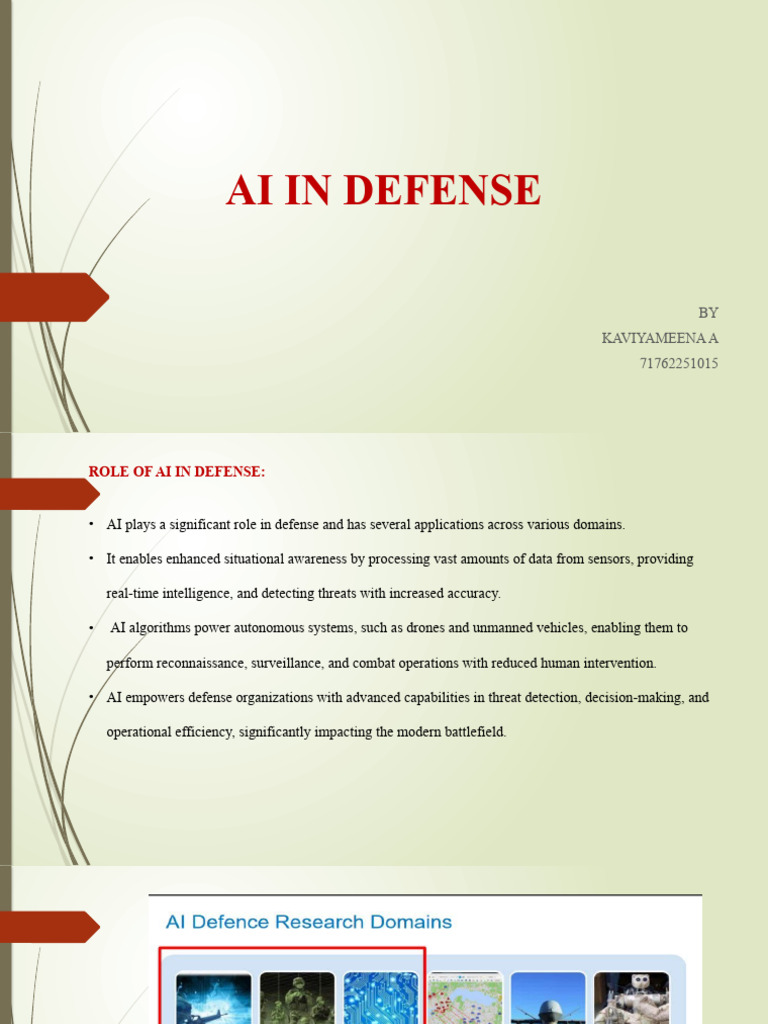 AI in Defence | PDF | Artificial Intelligence | Intelligence (AI ...