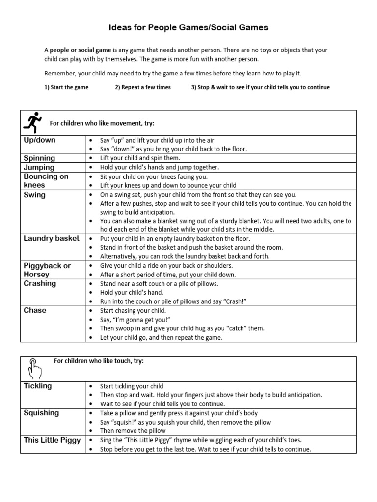 Ideas For People Games | PDF
