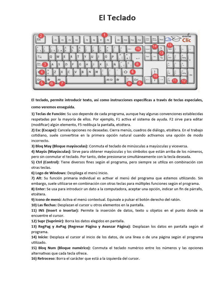 El Teclado | PDF | Ventana (informática) | Teclado