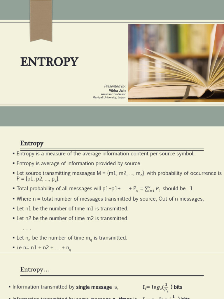 Lec3 Entropy 1 | PDF | Teaching Mathematics | Metrology