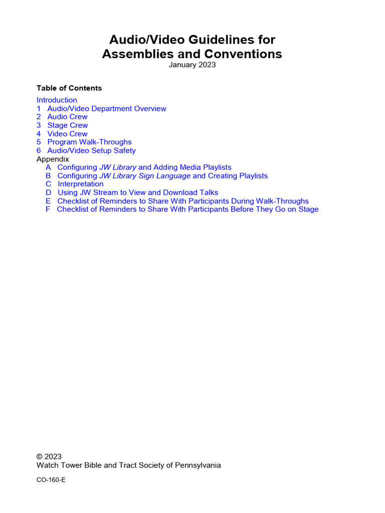 AV Guidelines for Conventions | PDF | Video | Electronics