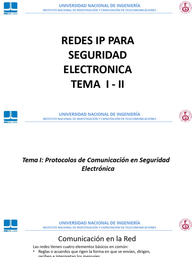 Capitulo I y Ii - Redes Ip para Seguridad Electronica - Clase 1 y 2 | PDF | Red de computadoras ...